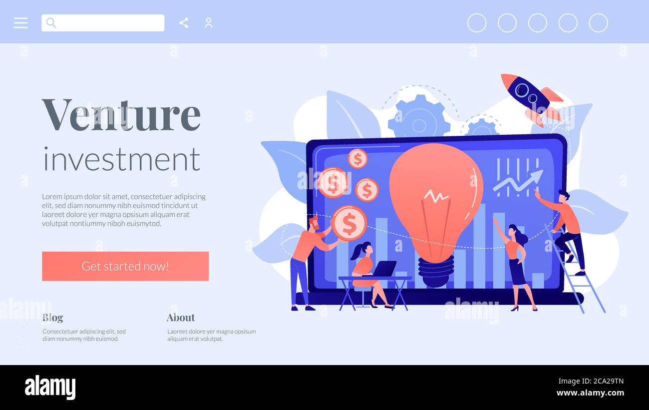 Venture investment concept landing page Stock Vector Image & Art - Alamy
