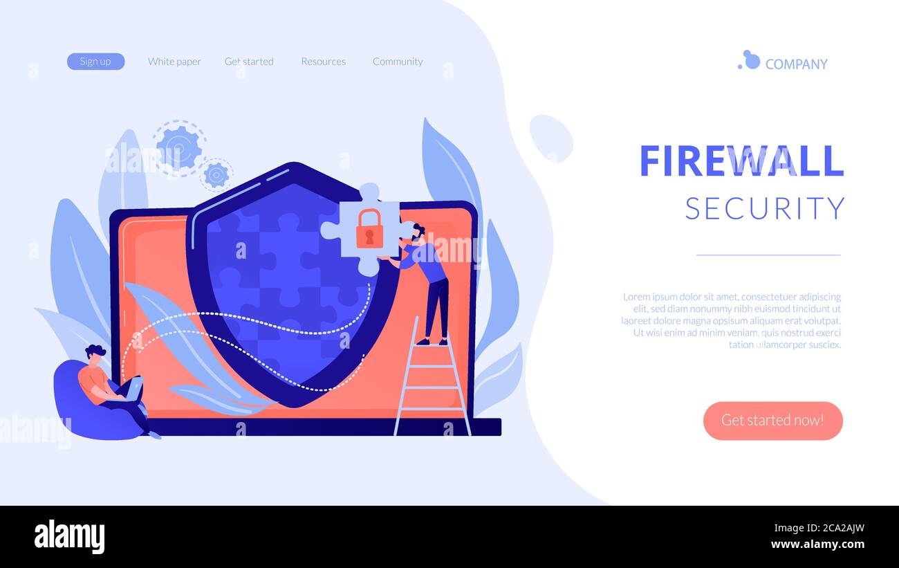 Firewall concept landing page Stock Vector Image & Art - Alamy