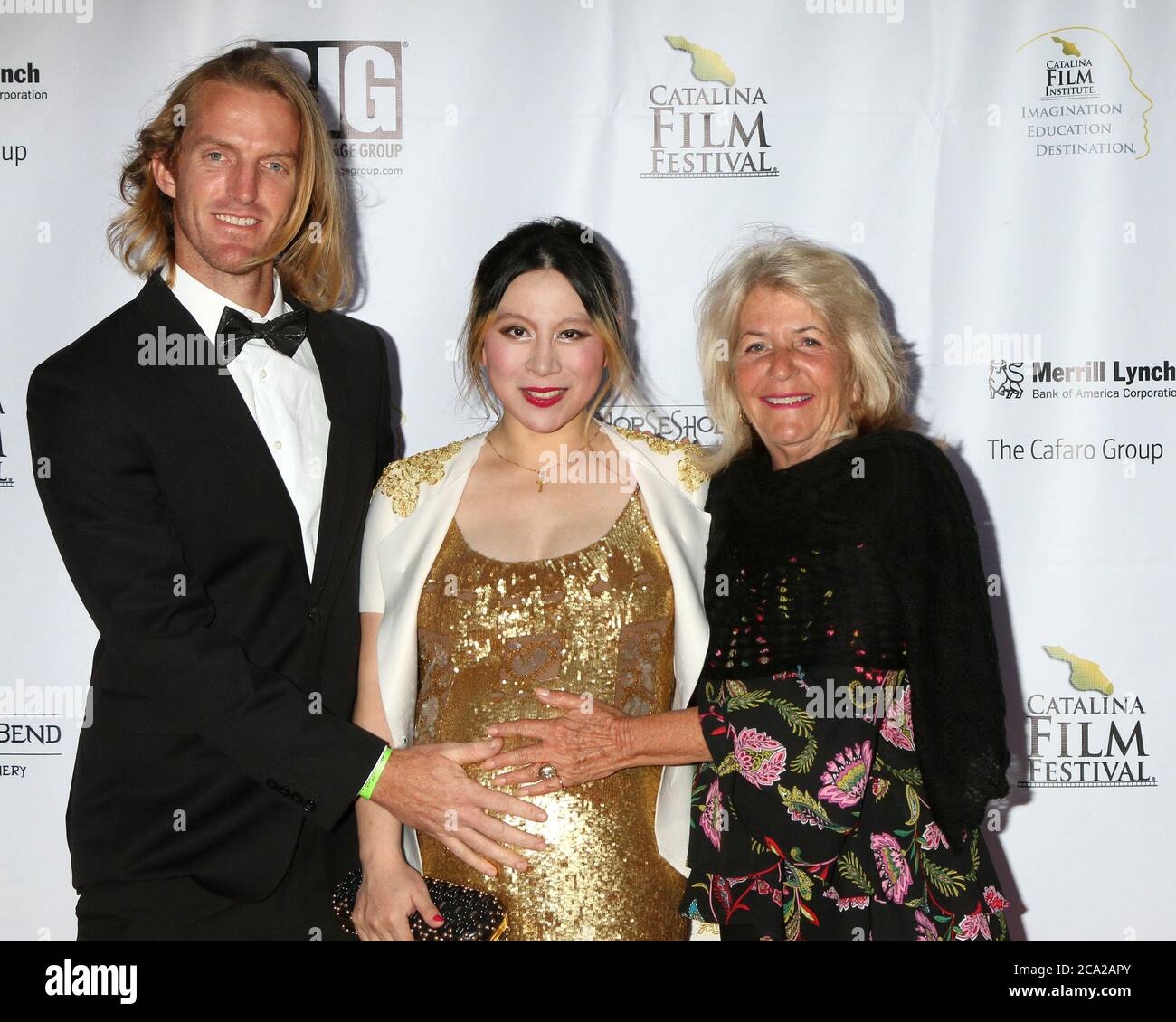 AVALON - SEP 28: Justin Aoki, Alice Aoki, Anni Marshall at the Catalina ...