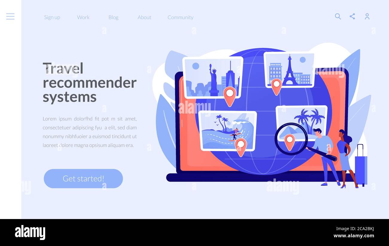 Smart tourism system concept landing page Stock Vector Image & Art - Alamy