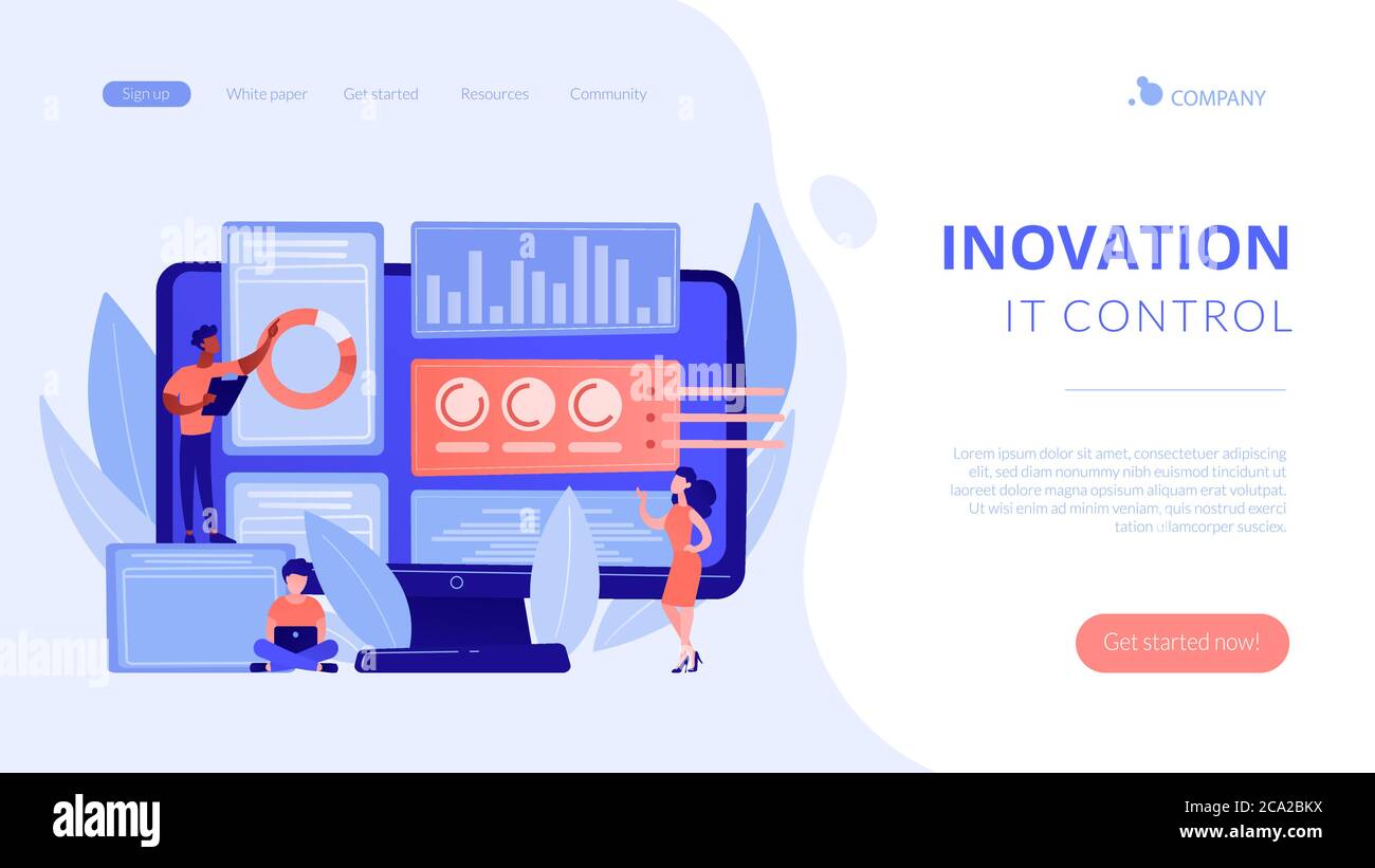 Innovation management software concept landing page Stock Vector Image ...
