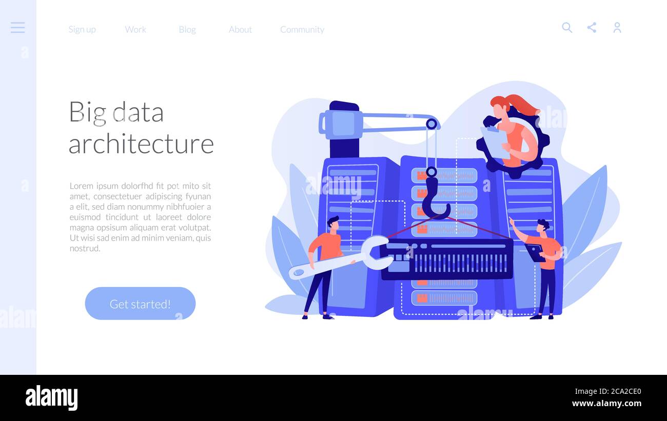 Big data engineering concept landing page Stock Vector Image & Art - Alamy