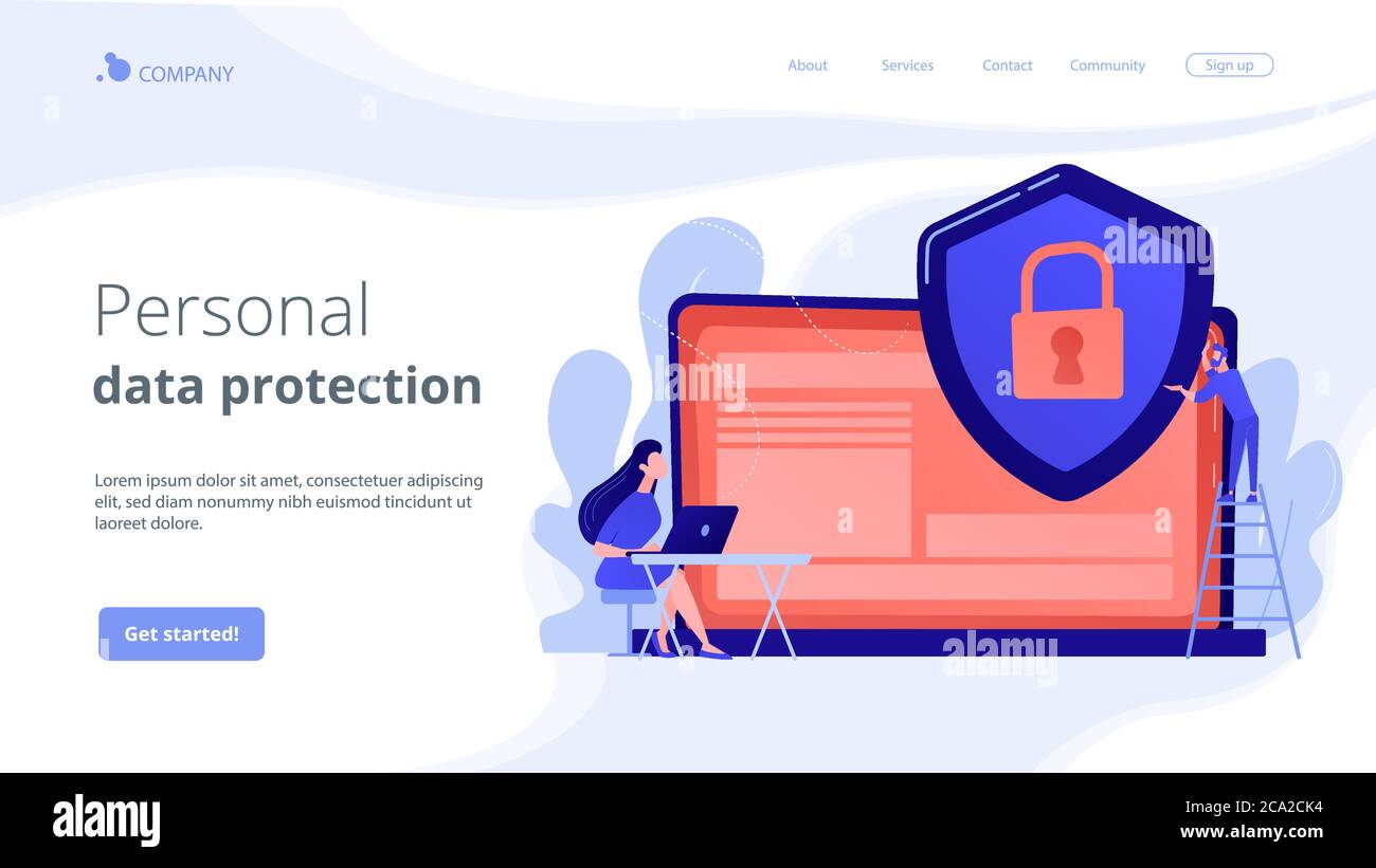 Data privacy concept landing page Stock Vector Image & Art - Alamy