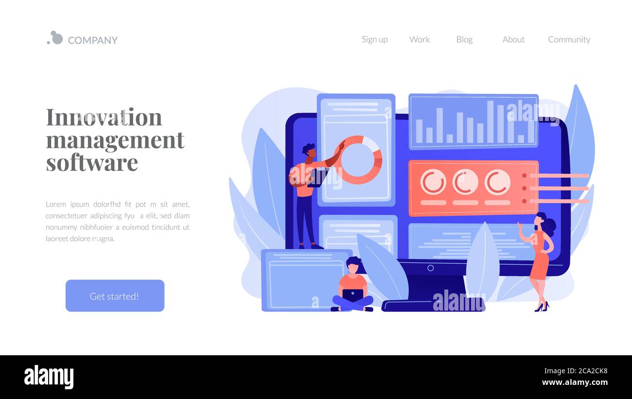 Innovation management software concept landing page Stock Vector Image ...
