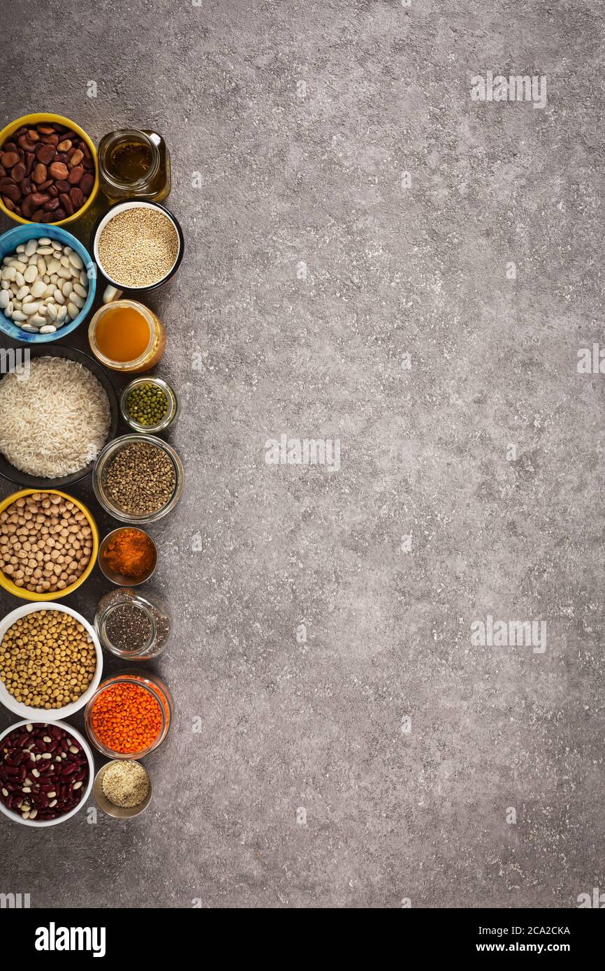 Balanced nutrition, assortment of eco products, sources of nutrients ...