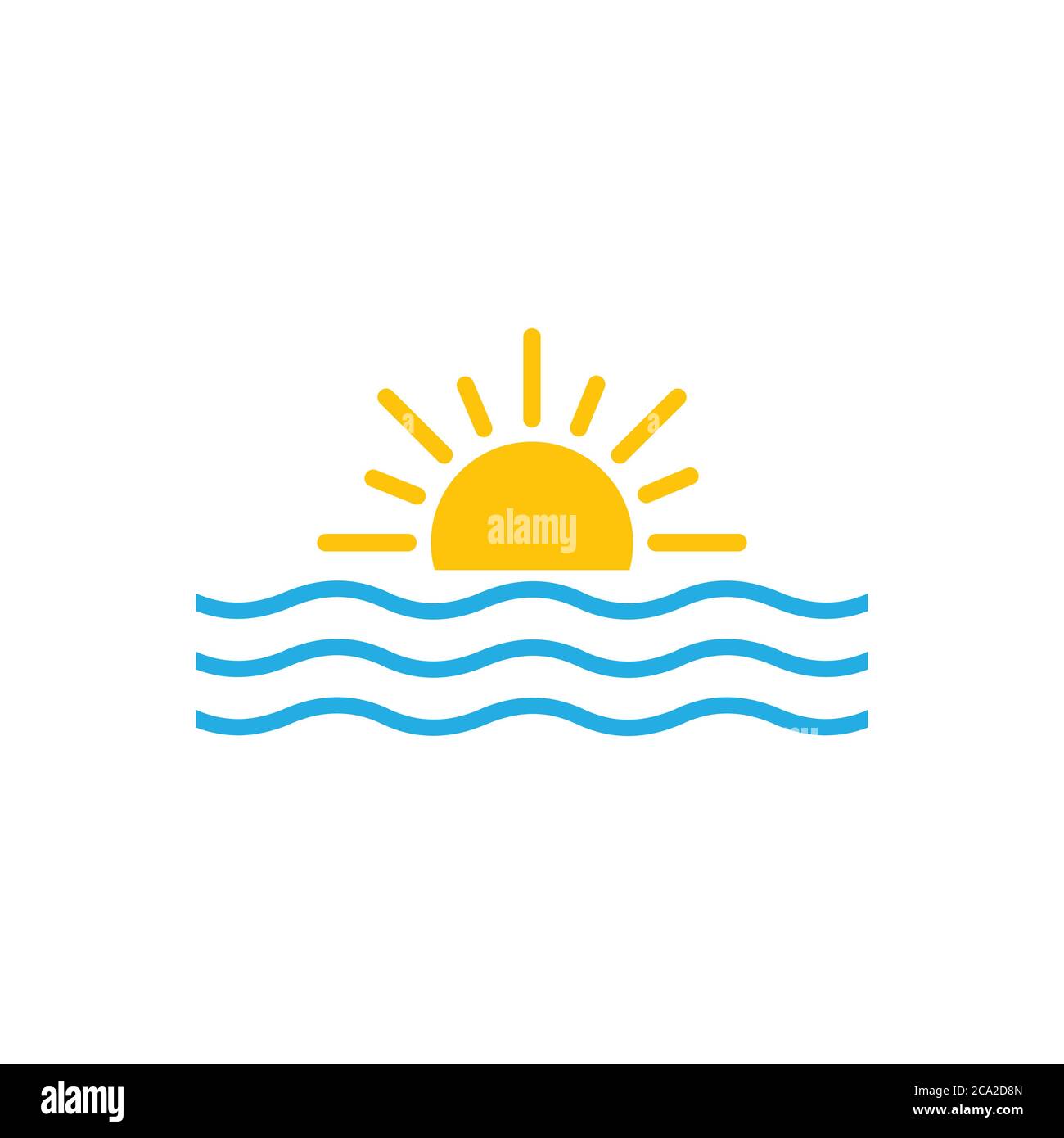 sunset sea sun vector icon Stock Vector Image & Art - Alamy