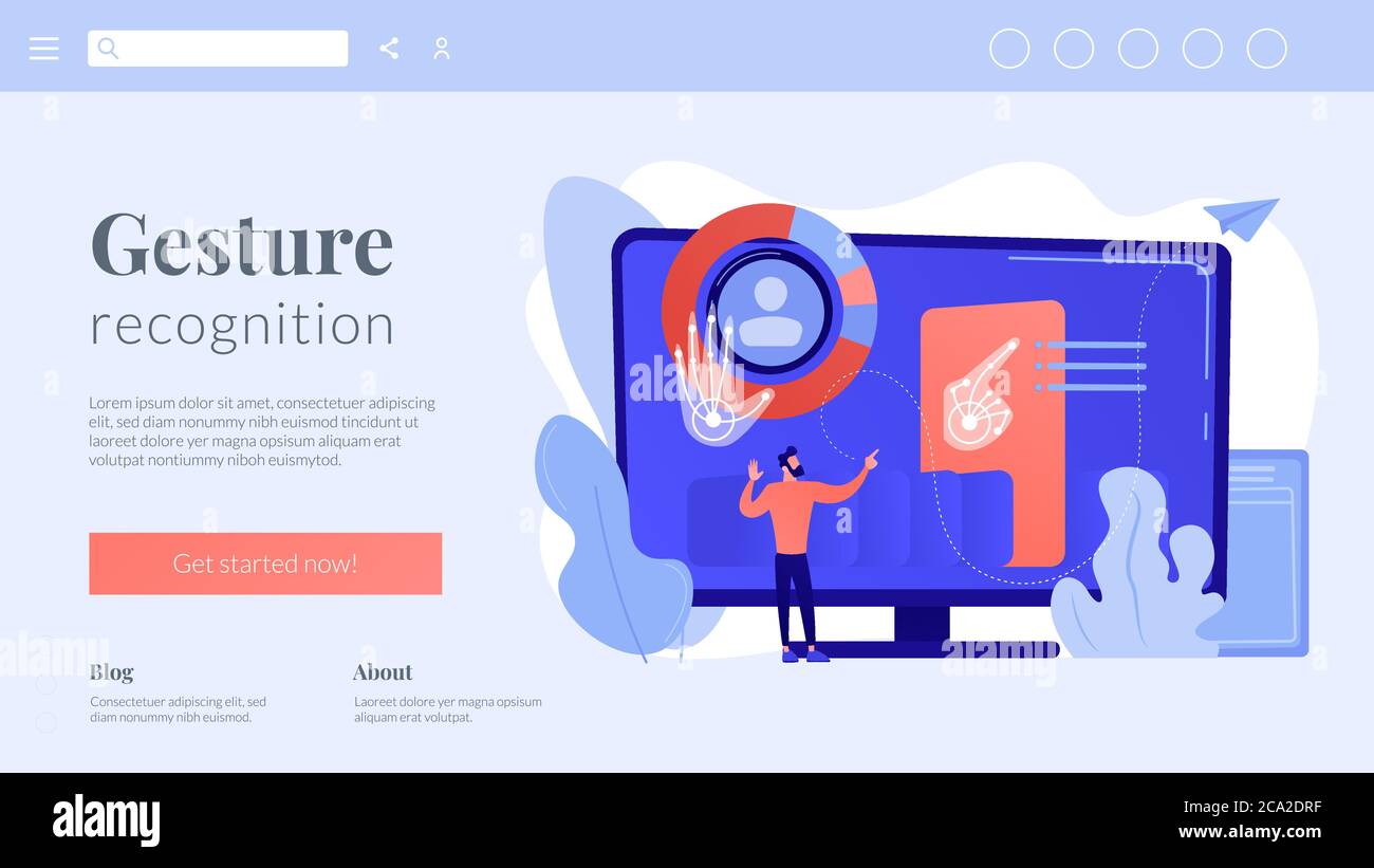 Gesture recognition concept landing page Stock Vector Image & Art - Alamy