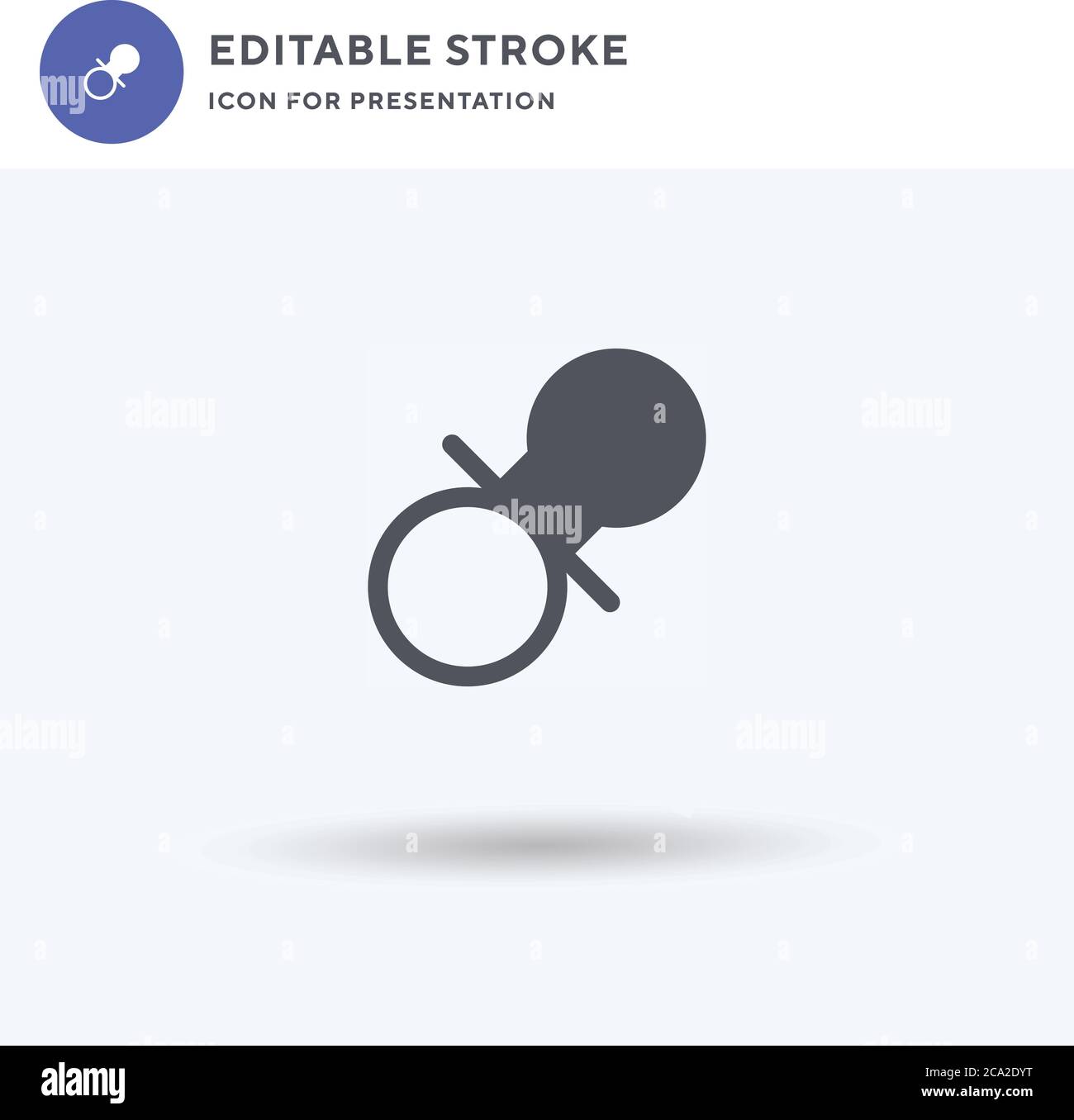 Pacifier icon vector, filled flat sign, solid pictogram isolated on ...