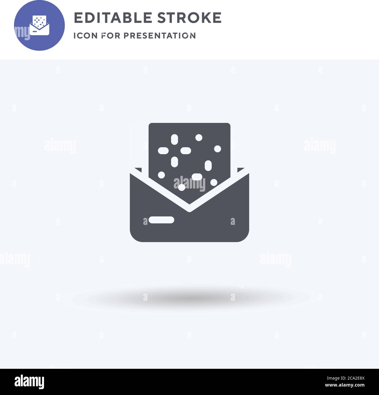 Invitation icon vector, filled flat sign, solid pictogram isolated on ...