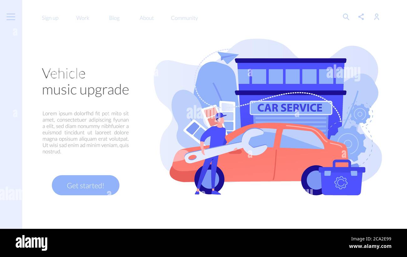 Car tuning concept landing page Stock Vector Image & Art - Alamy