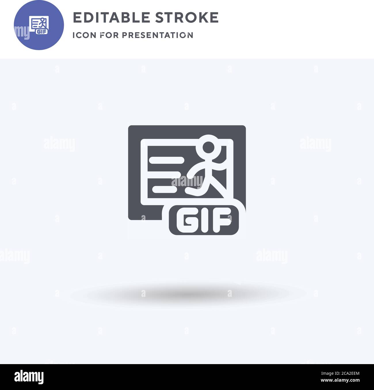 Gif icon vector, filled flat sign, solid pictogram isolated on white ...