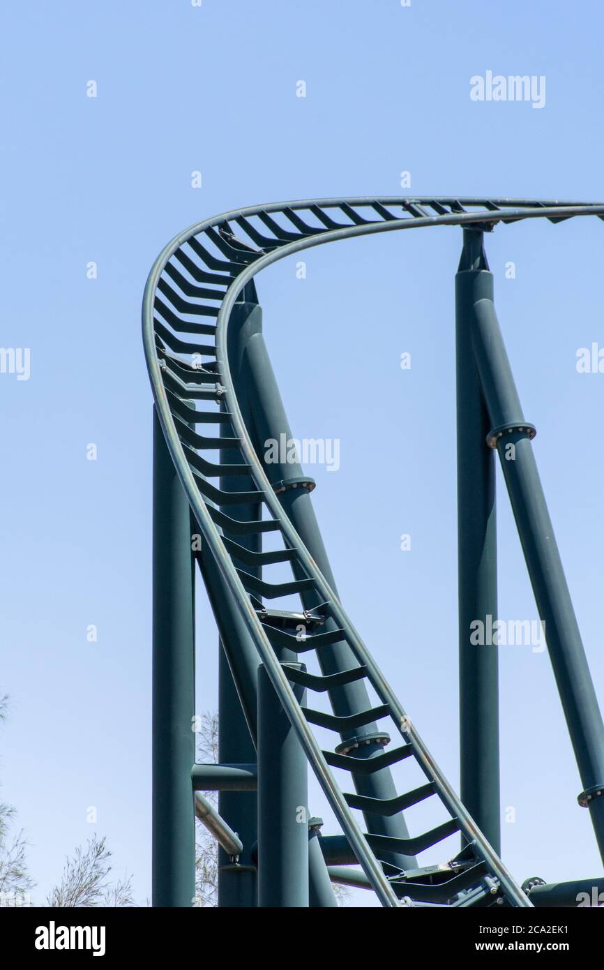 Roller Coaster Track Side View