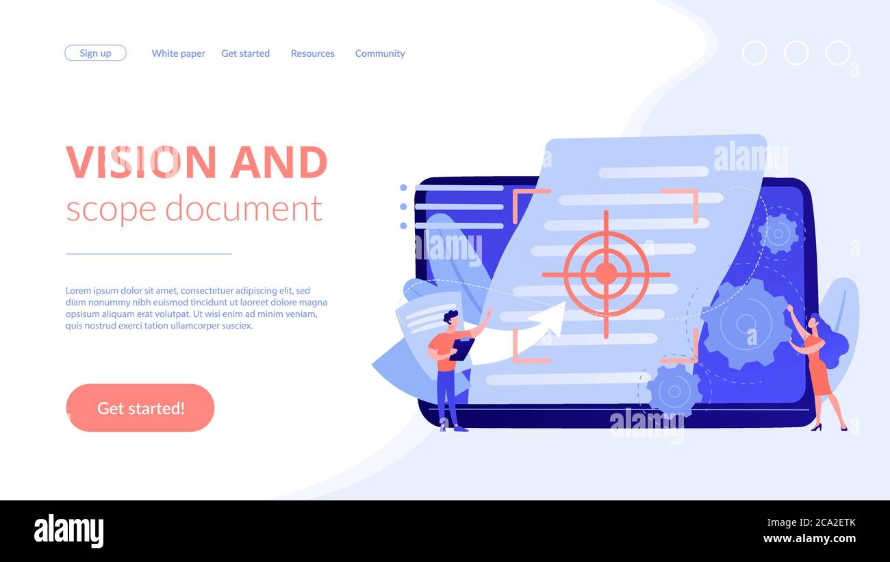 Vision and scope document concept landing page Stock Vector Image & Art ...