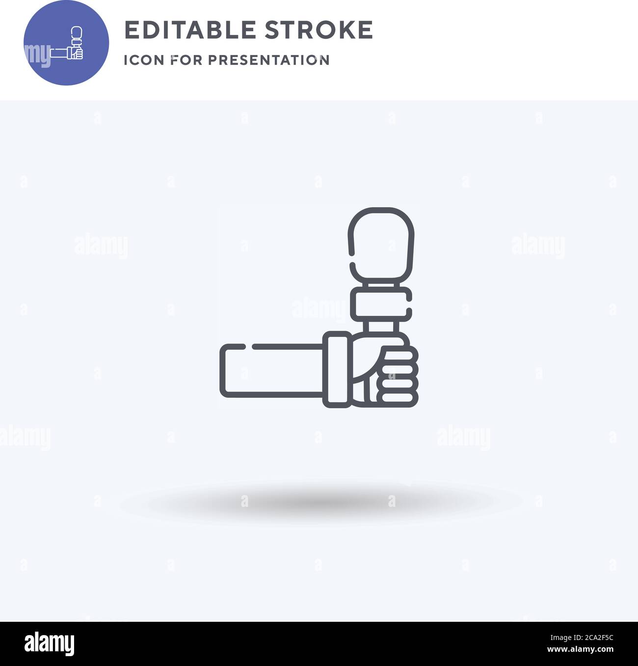 Journalist icon vector, filled flat sign, solid pictogram isolated on ...
