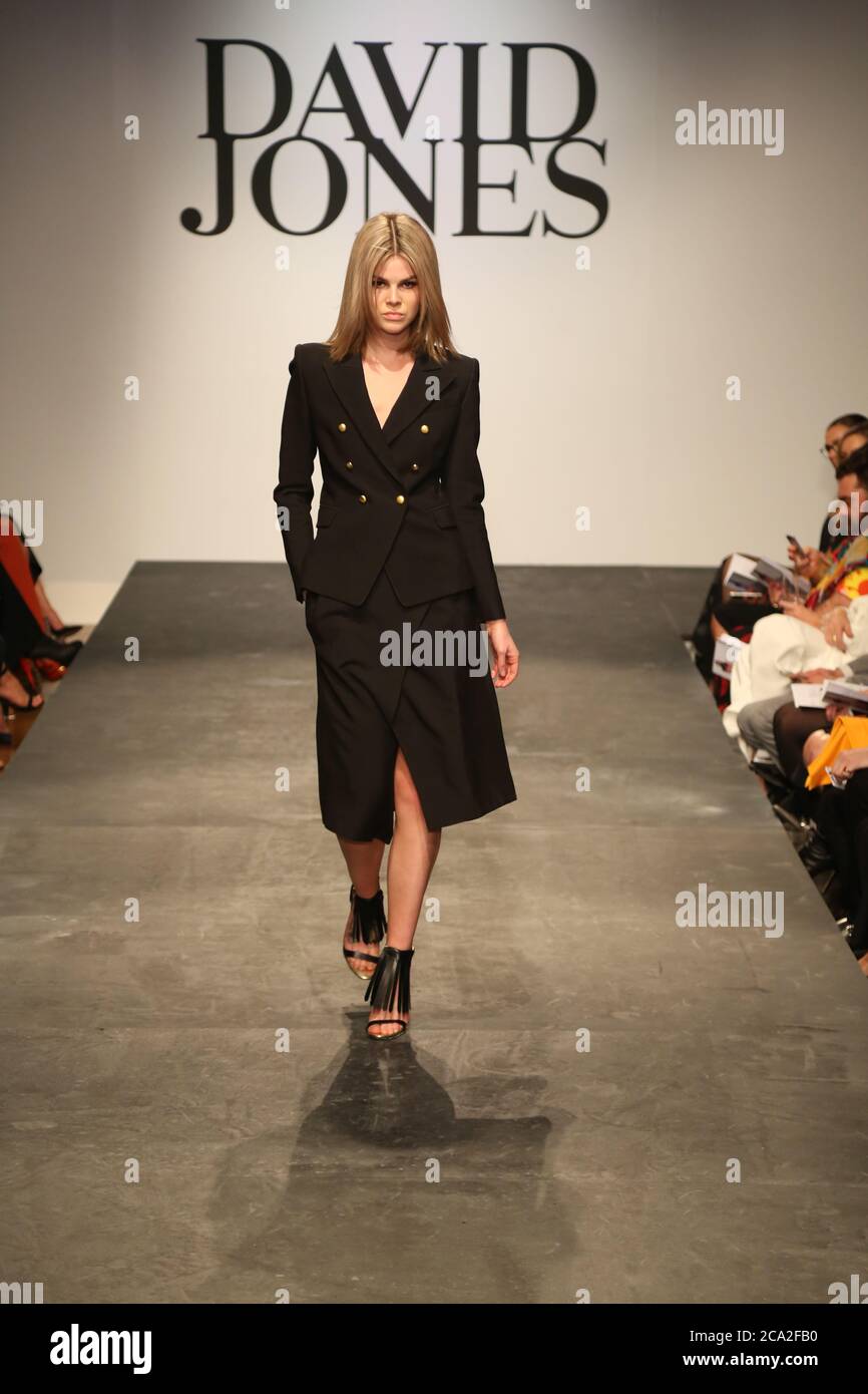 Sydney, Australia. 5 August 2015. Model Ruby Jean Wilson showcases ...