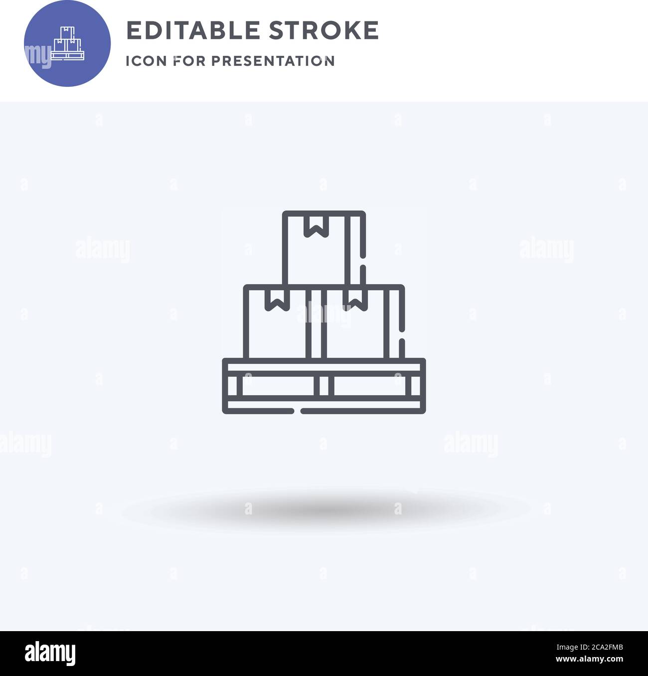 Pallet icon vector, filled flat sign, solid pictogram isolated on white ...