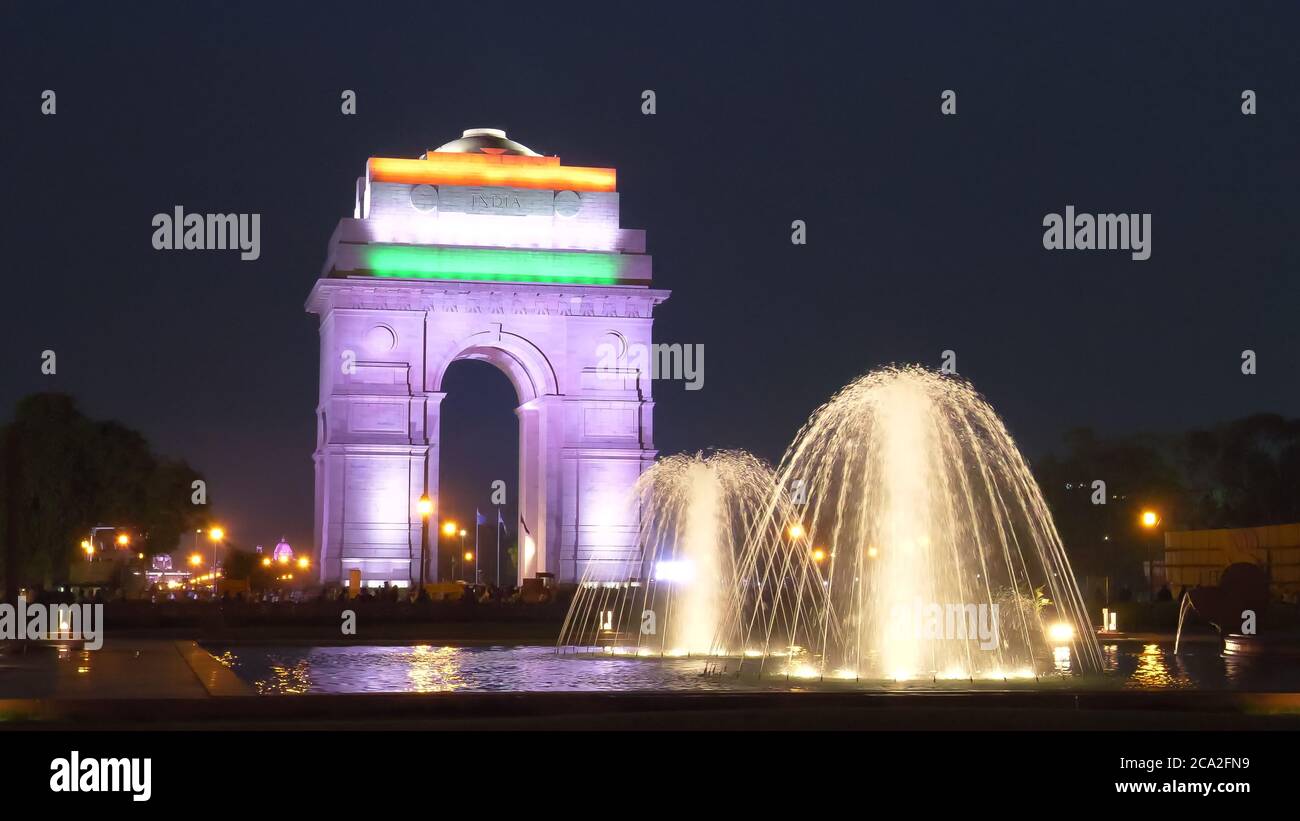 Night Images Of India Gate