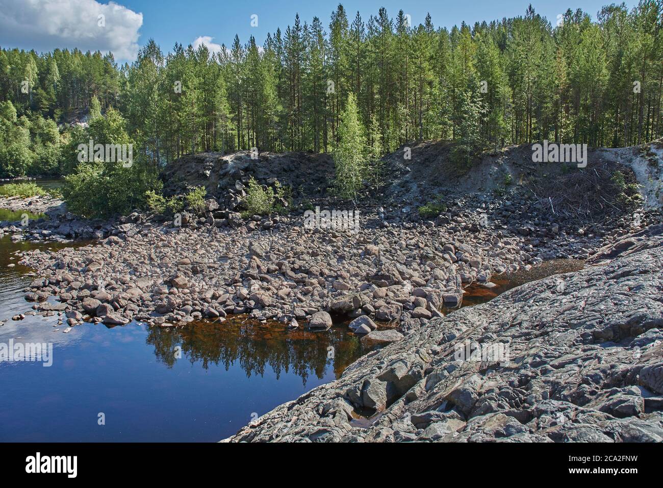 An ancient non-active volcano 2 billion years old. You can see the vent ...