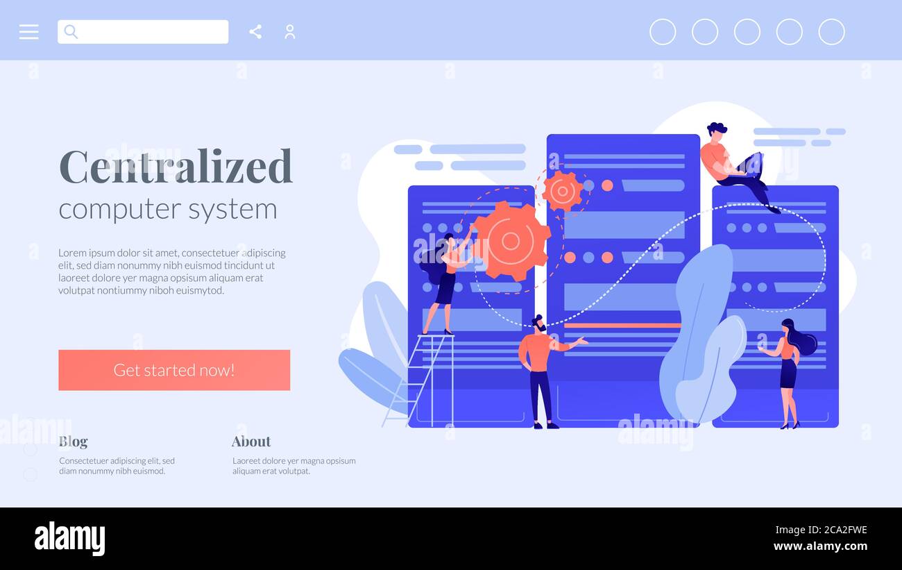 Data center concept landing page Stock Vector Image & Art - Alamy