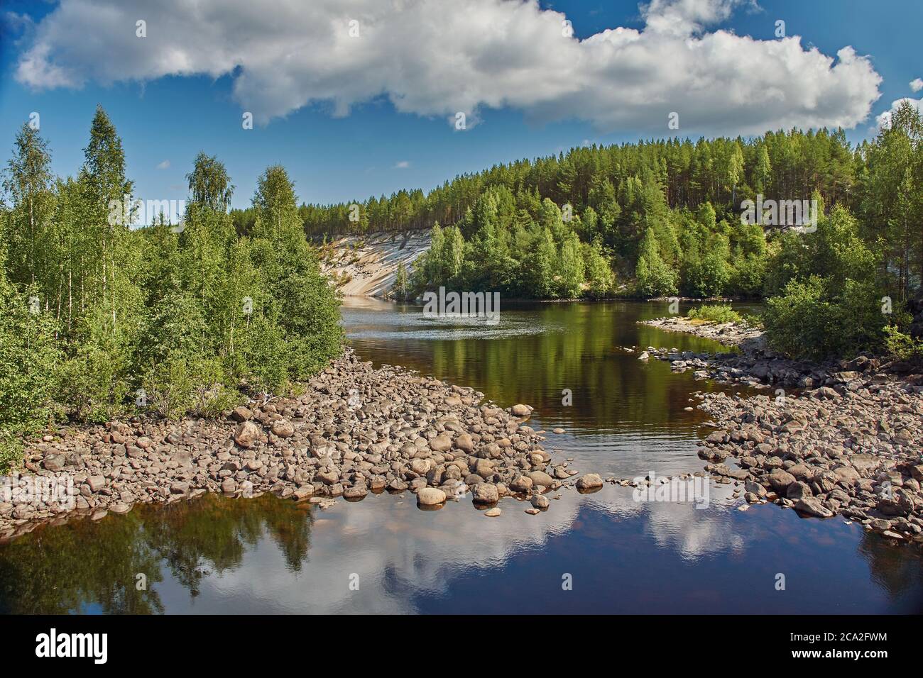 An ancient non-active volcano 2 billion years old. You can see the vent ...