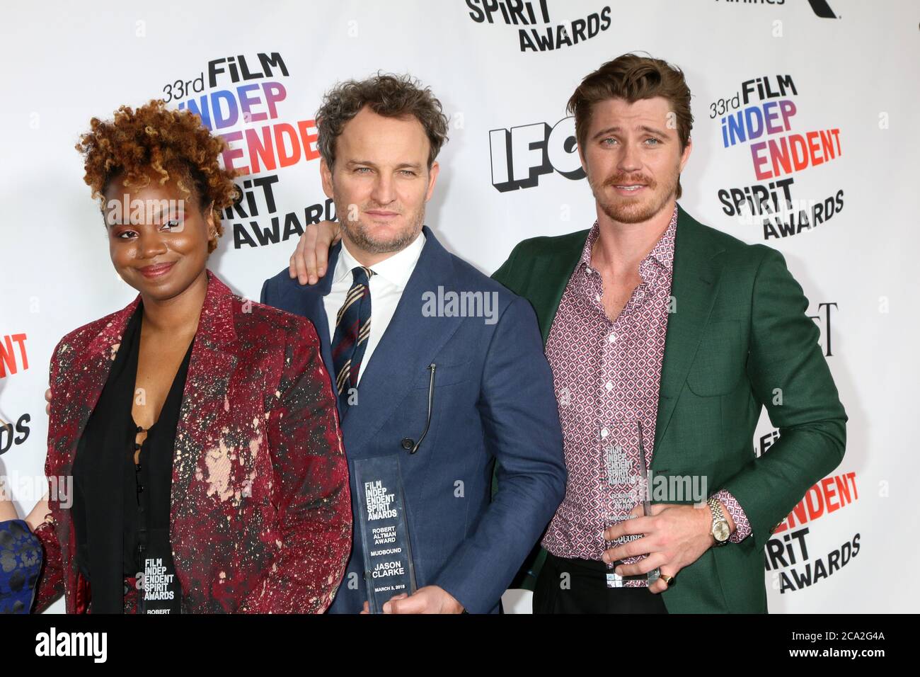 LOS ANGELES - MAR 3: Dee Rees, Jason Clarke, Garrett Hedlund at the ...