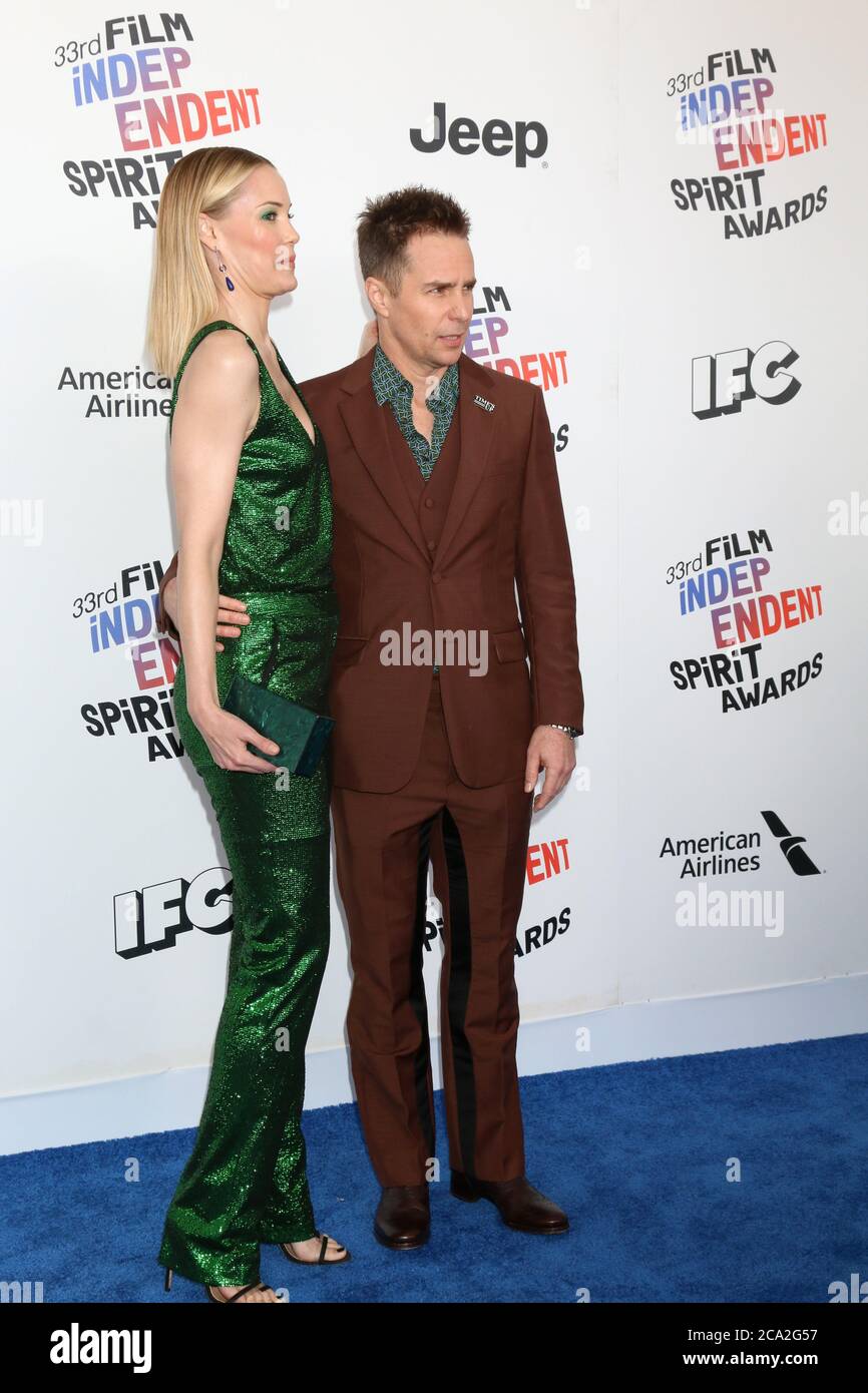 LOS ANGELES - MAR 3: Leslie Bibb, Sam Rockwell at the 2018 Film ...