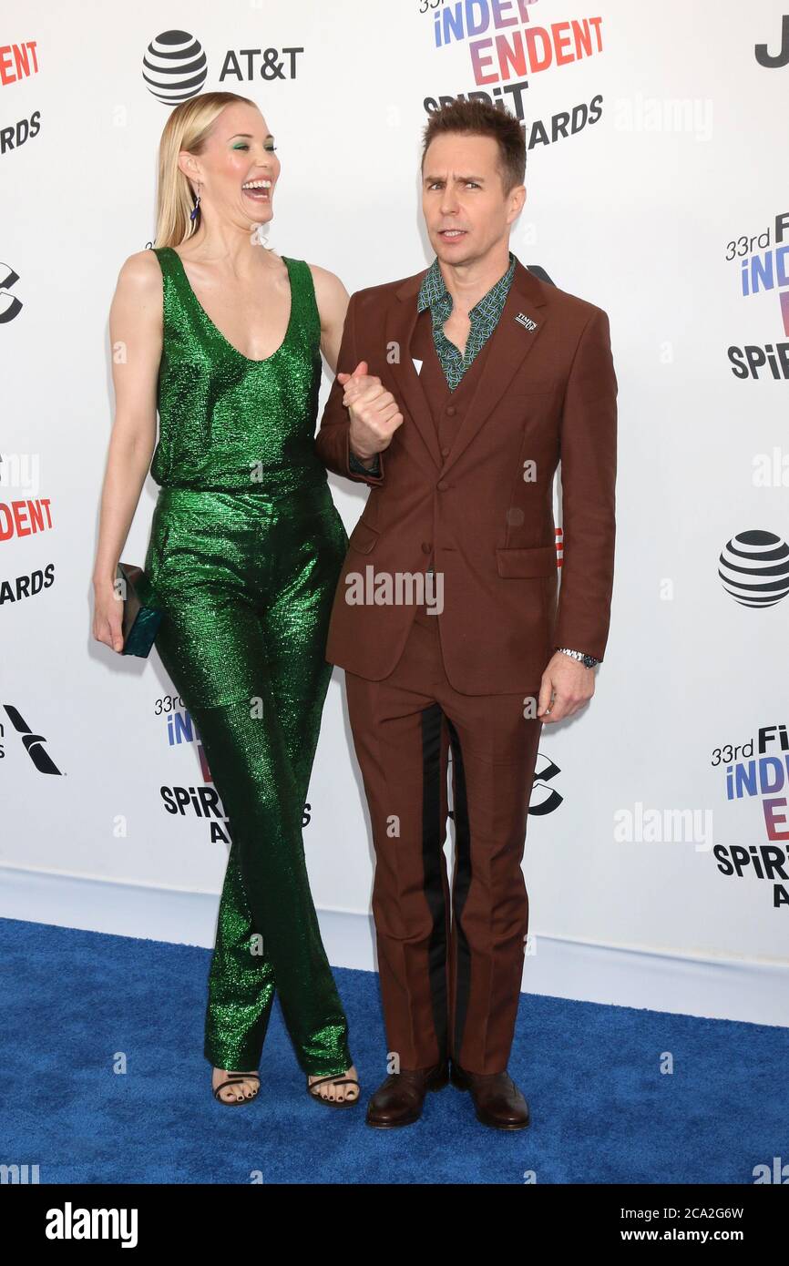LOS ANGELES - MAR 3: Leslie Bibb, Sam Rockwell at the 2018 Film ...