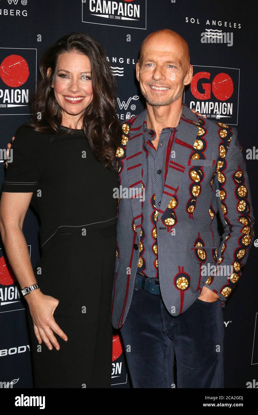 LOS ANGELES - OCT 20: Evangeline Lilly, Scott Fifer at the GO Campaign ...