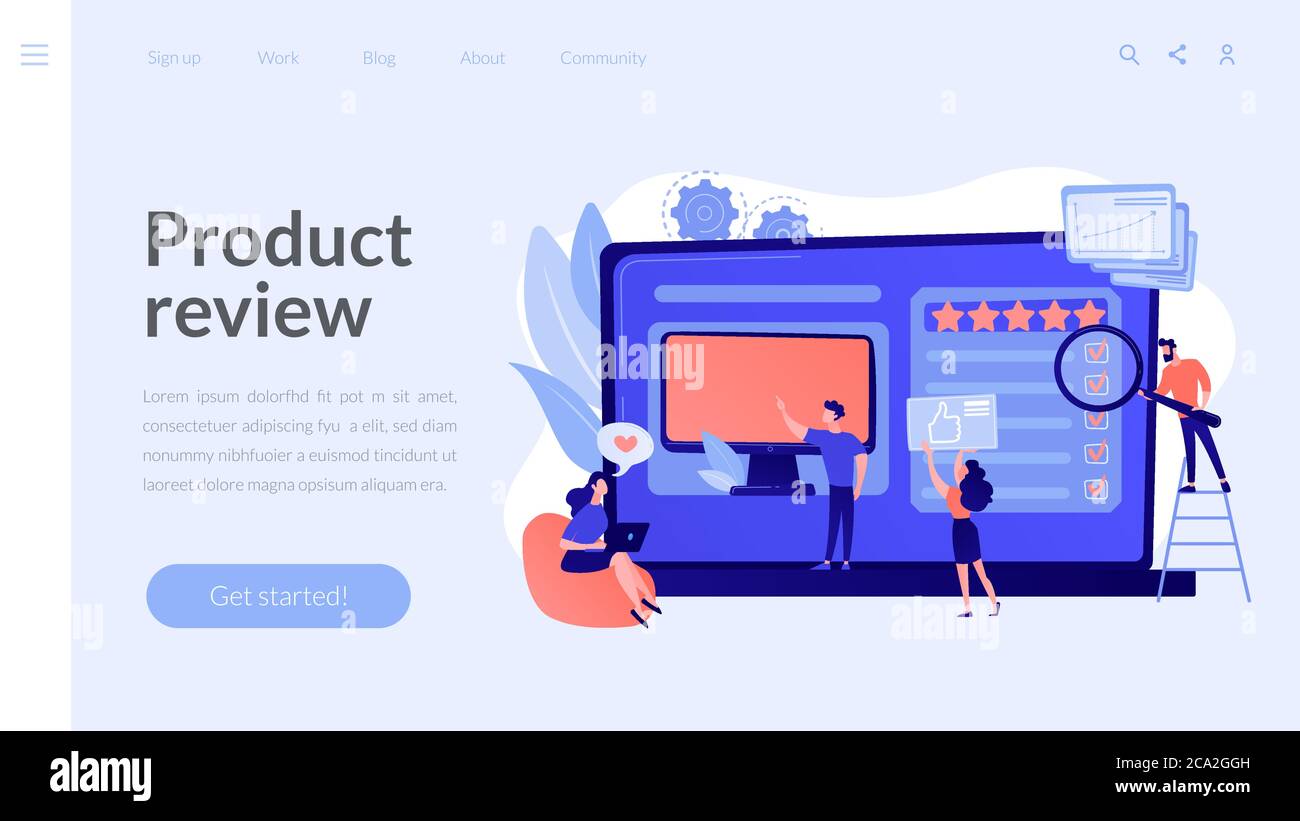 Product review concept landing page Stock Vector Image & Art - Alamy