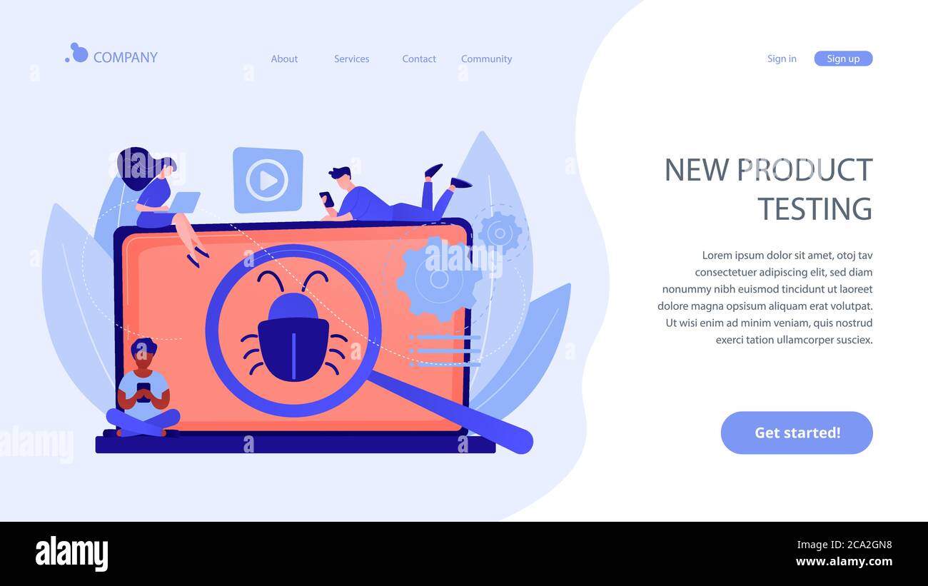 Beta testing concept landing page Stock Vector Image & Art - Alamy