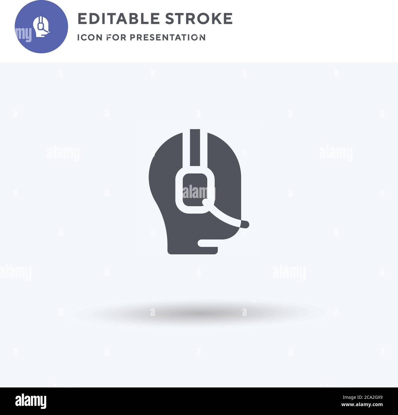 Operator icon vector, filled flat sign, solid pictogram isolated on ...