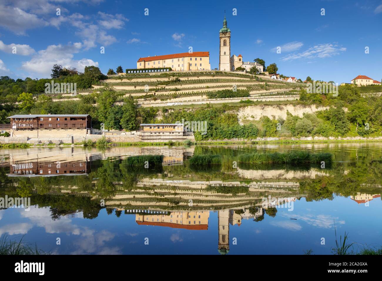 Renaissance Chateau and Church of Sts. Peter and Paul, Melnik, Czech ...