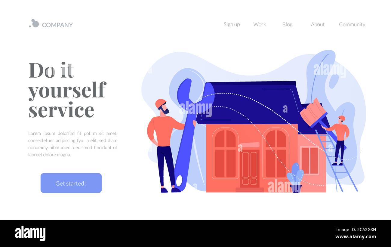 DIY repair concept landing page Stock Vector Image & Art - Alamy