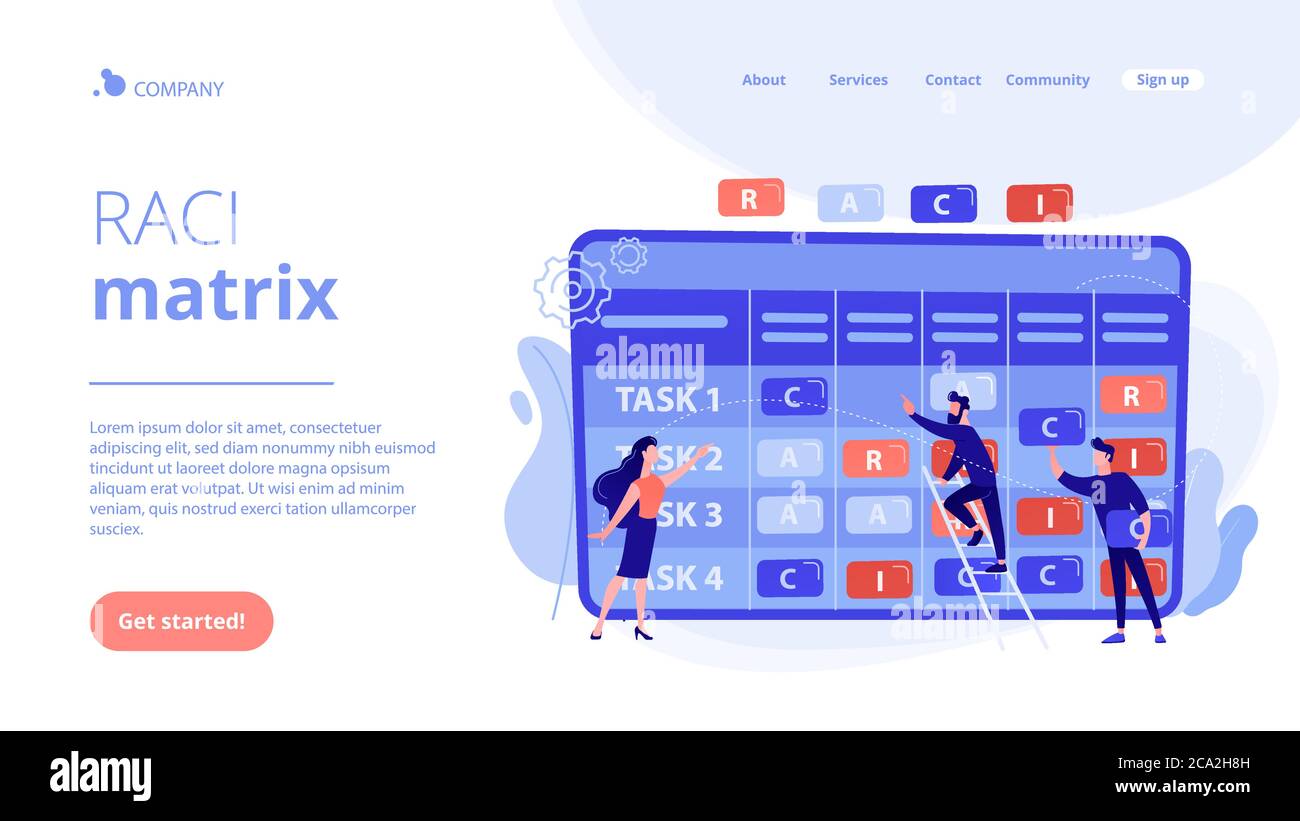 RACI matrix concept landing page Stock Vector Image & Art - Alamy