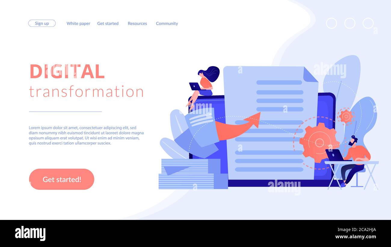 Digital Transformation Stock Vector Images - Alamy