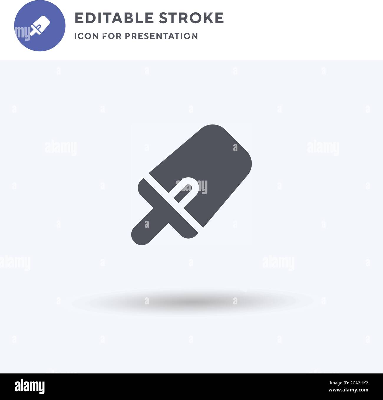 Popsicle icon vector, filled flat sign, solid pictogram isolated on ...