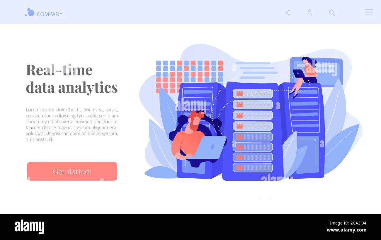 Big data storage concept landing page Stock Vector Image & Art - Alamy