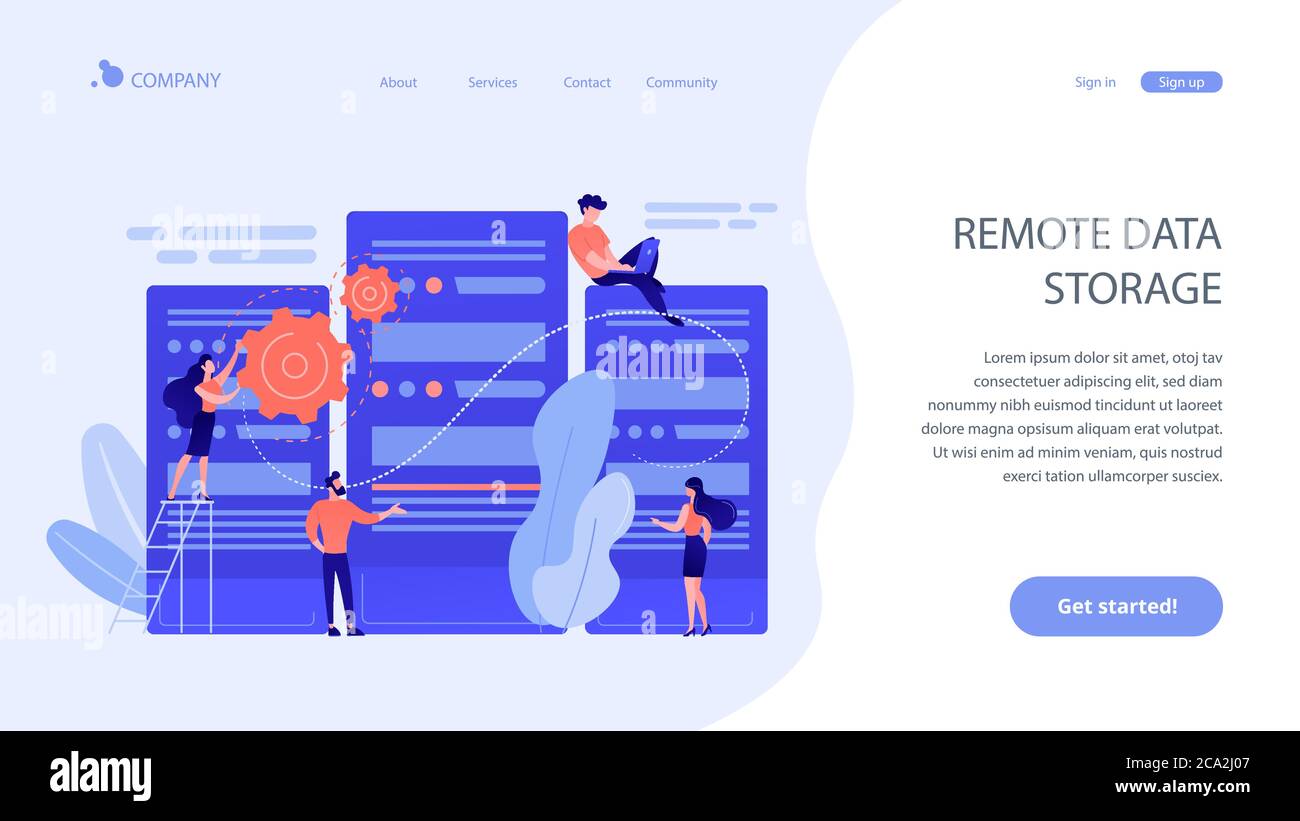 Data center concept landing page Stock Vector Image & Art - Alamy