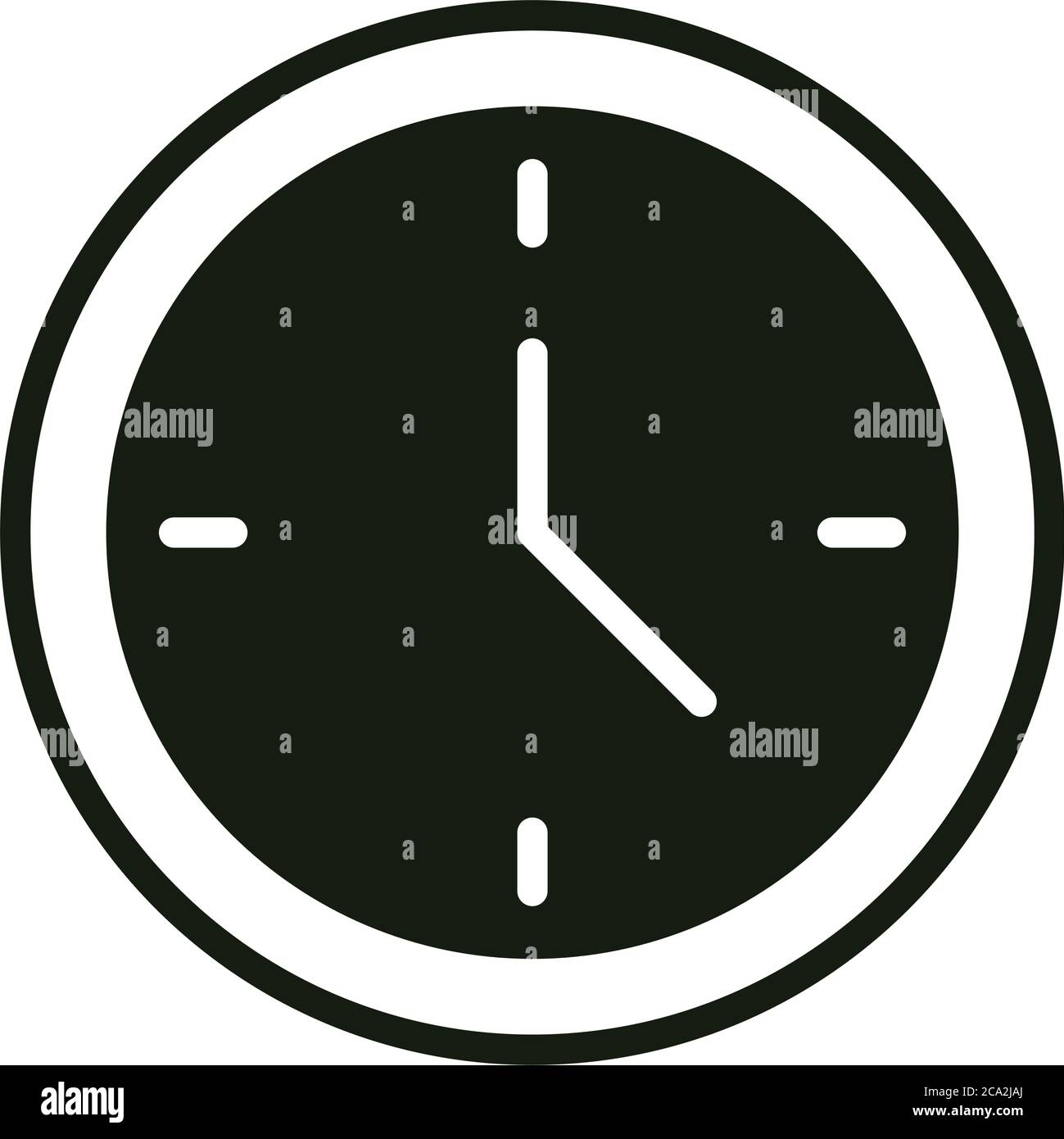 mobile application clock time web button menu digital silhouette style ...