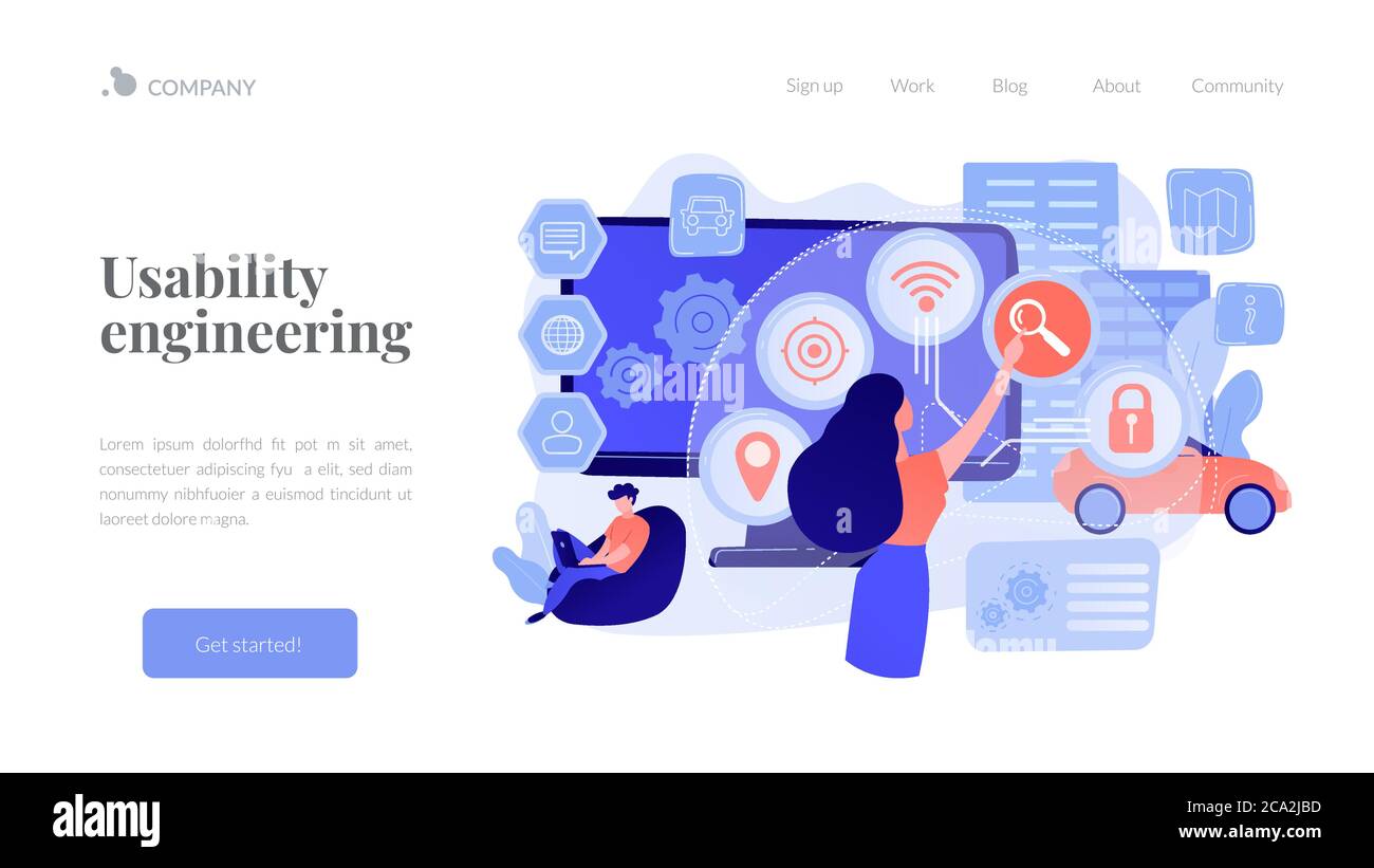 Intelligent interface concept landing page Stock Vector Image & Art - Alamy