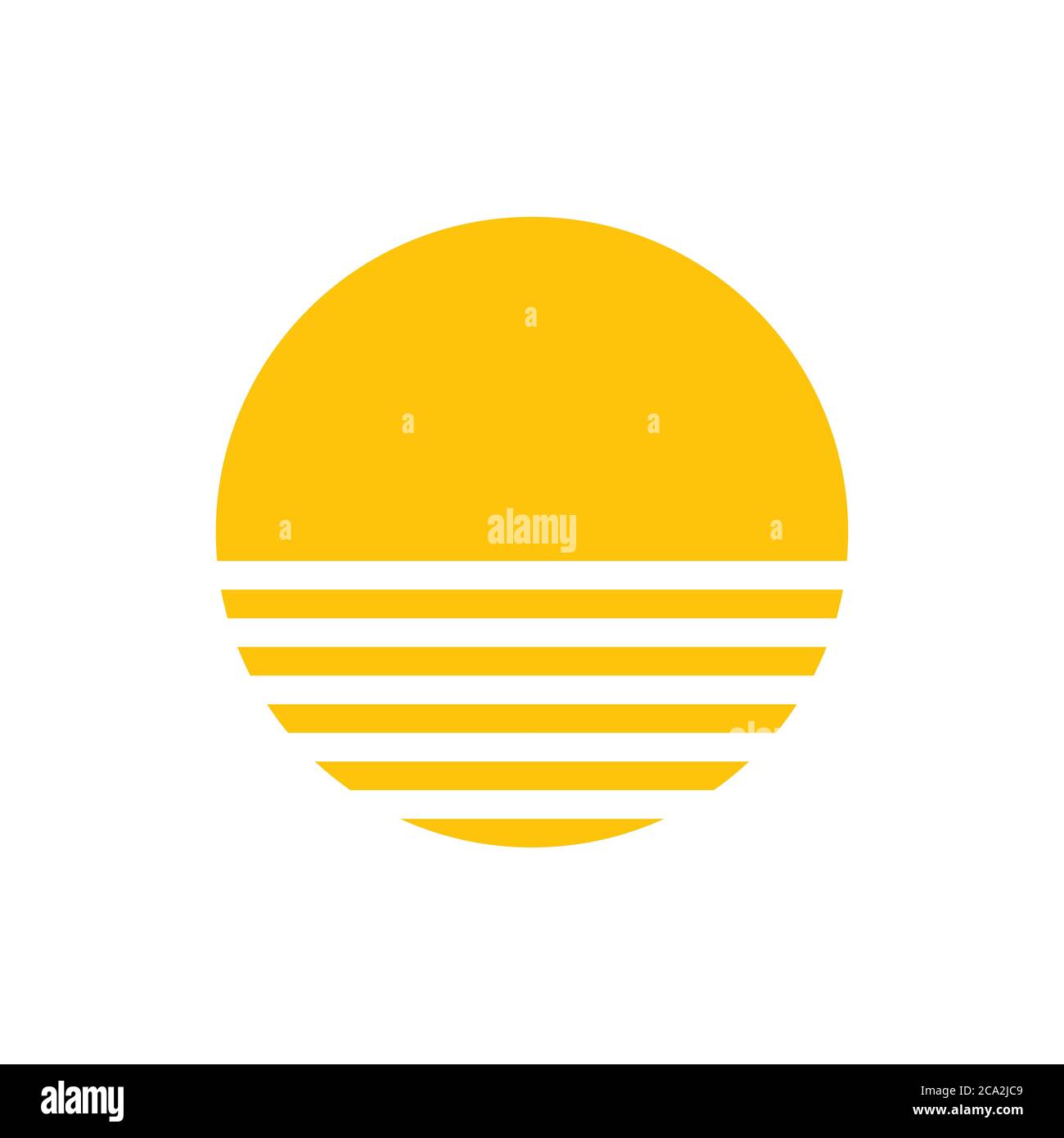sunset sea sun vector icon Stock Vector Image & Art - Alamy