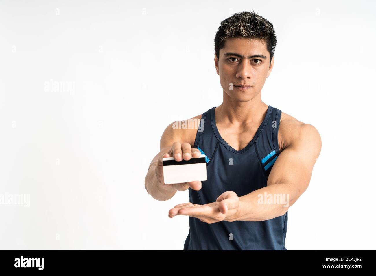 Hand holding credit card facing camera hi-res stock photography and ...