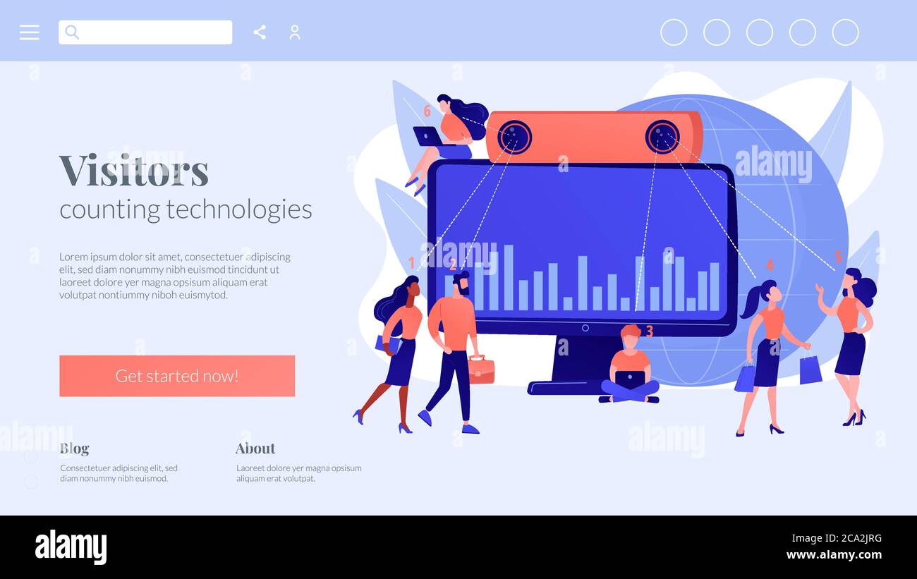 People counter system concept landing page Stock Vector Image & Art - Alamy