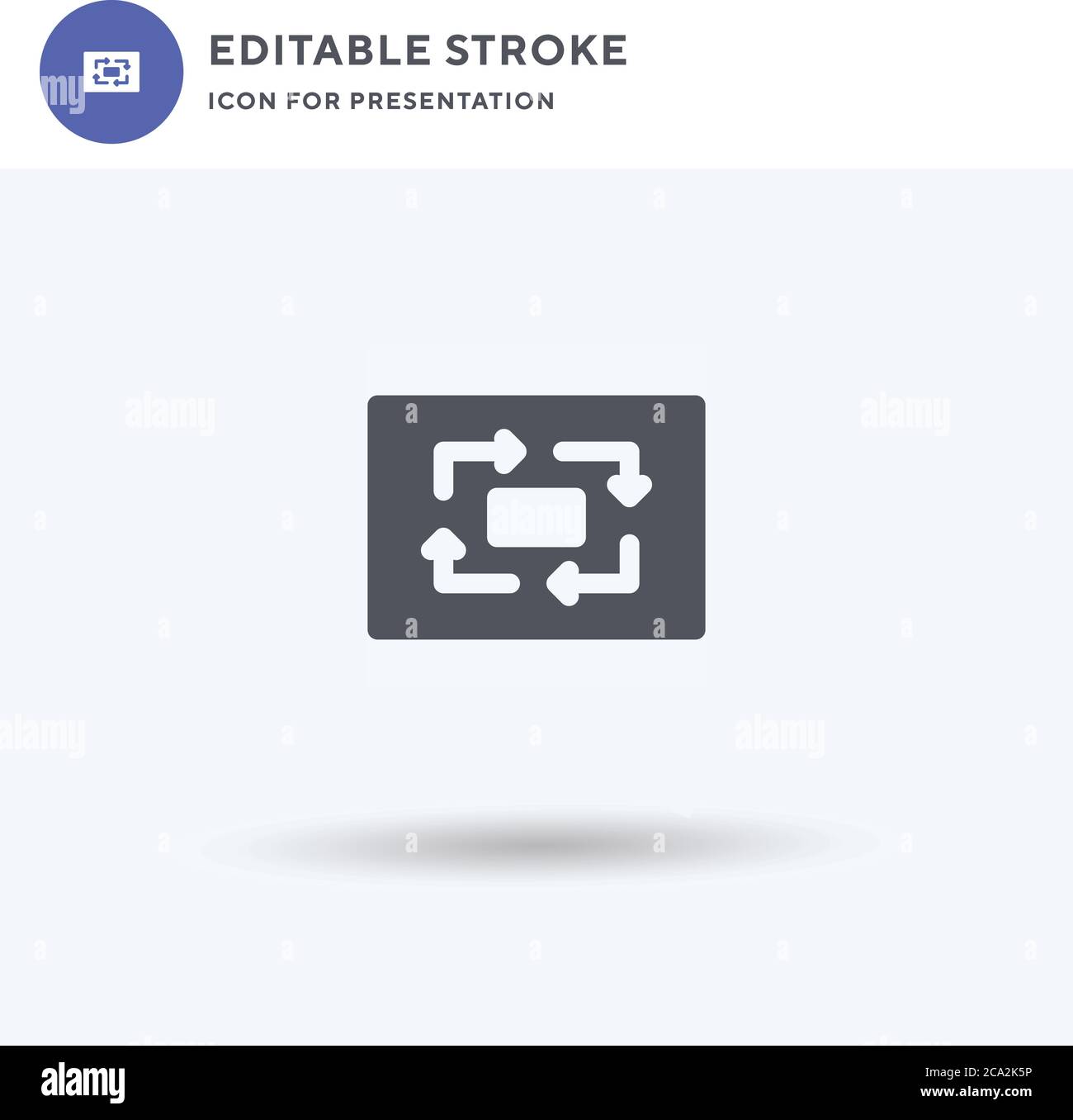 Project Management icon vector, filled flat sign, solid pictogram ...