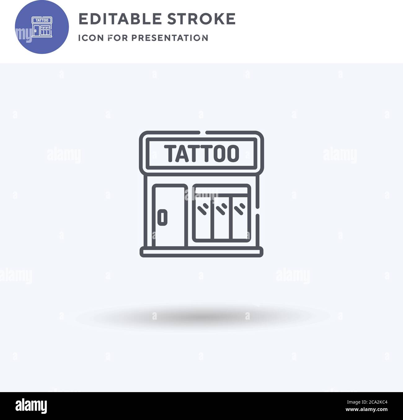 Tattoo Studio icon vector, filled flat sign, solid pictogram isolated ...