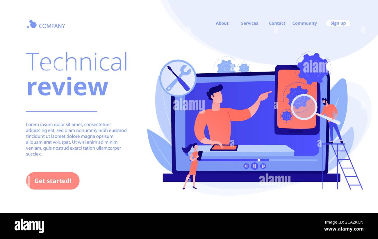 Technical review concept landing page Stock Vector Image & Art - Alamy