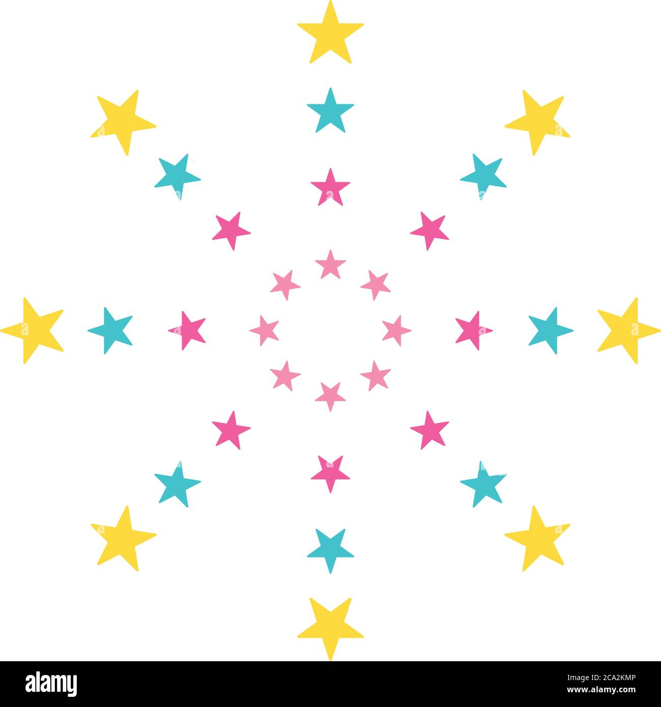 stars fireworks burst icon over white background, flat style, vector ...