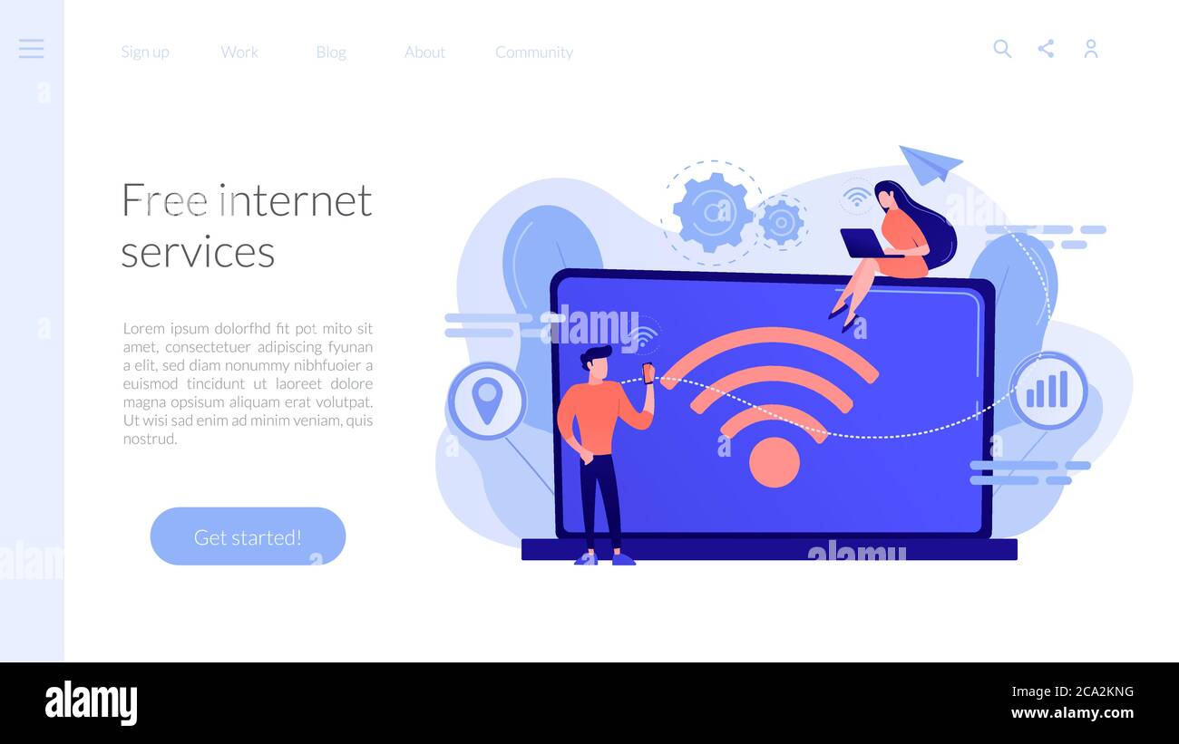 Wi-fi connection concept landing page Stock Vector Image & Art - Alamy