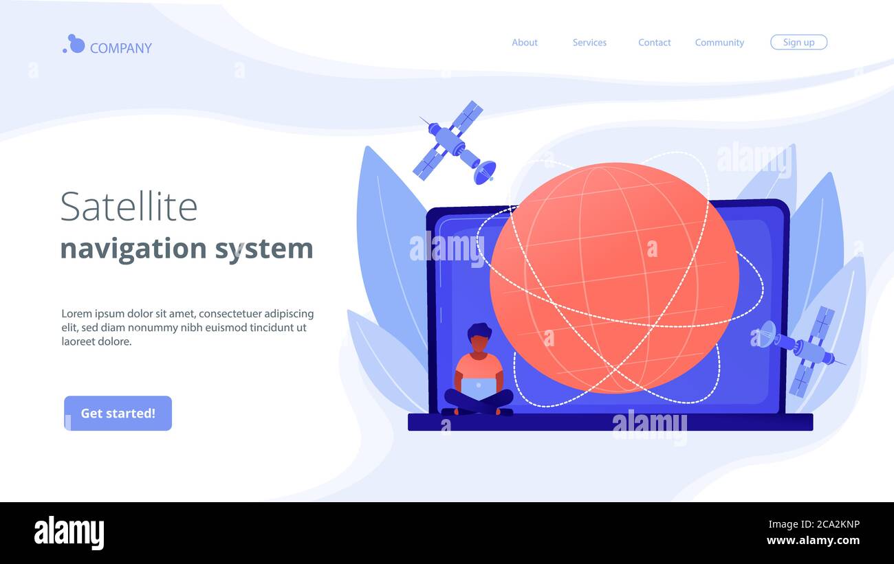 Global web connection concept landing page Stock Vector Image & Art - Alamy