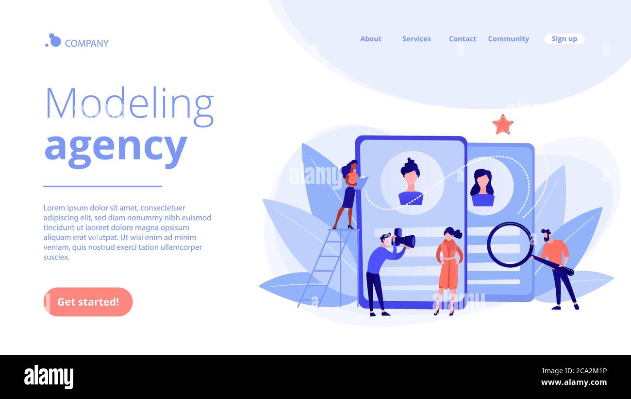 Modeling agency concept landing page Stock Vector Image & Art - Alamy